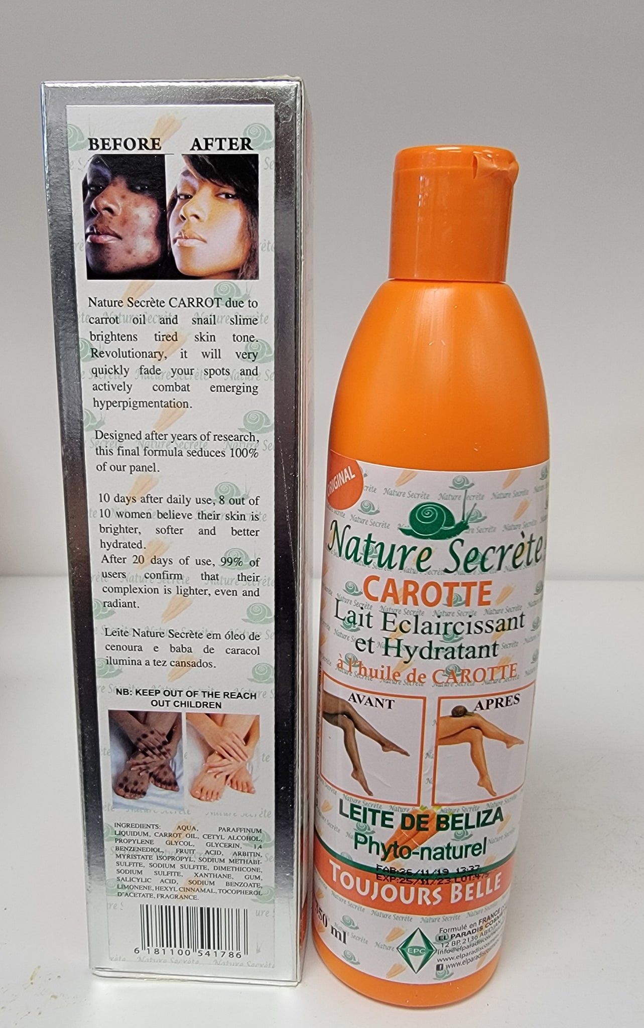Nature Secrete Carrot Lightening Body Lotion 350ml – Ladybee Swiss Lace LLC